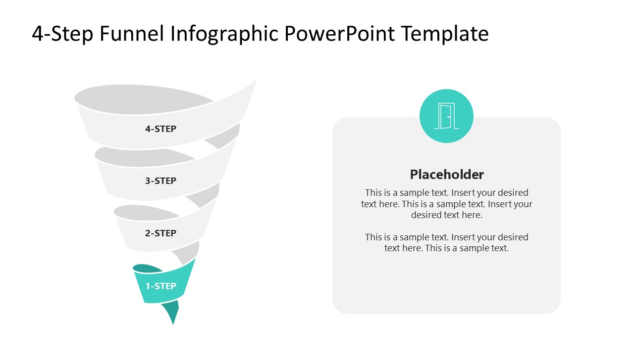 4-Step Funnel Infographic PowerPoint Template