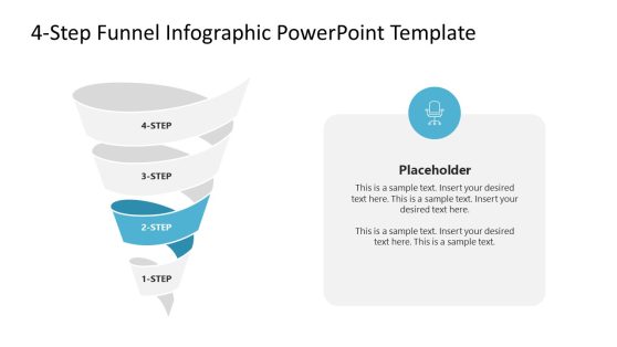 Editable 4-Step Funnel Infographic PPT Template - SlideModel