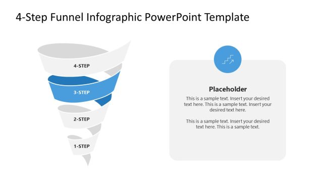 Customizable 4-Step Funnel Infographic PPT Template - SlideModel