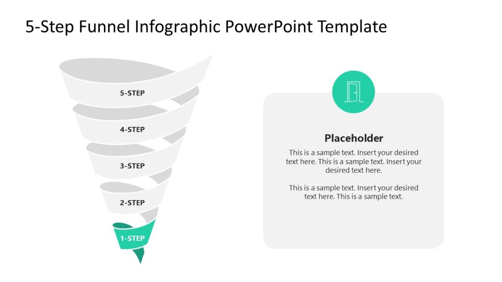 Editable 5-Step Funnel Infographic PPT Template - SlideModel