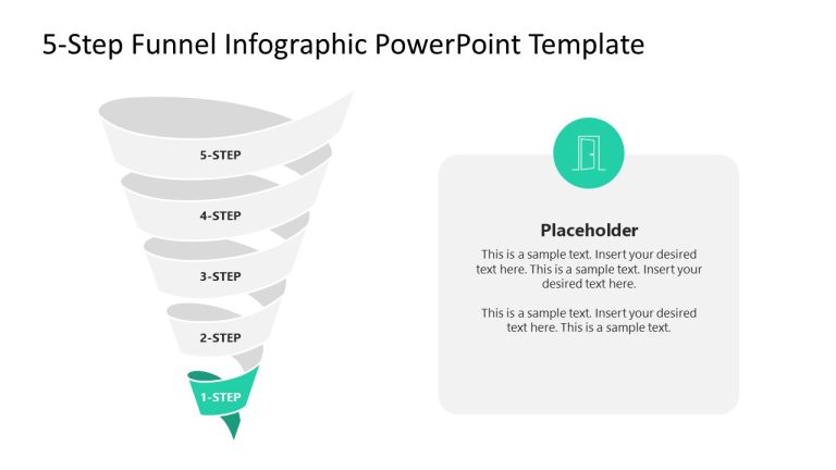 Editable 5-Step Funnel Infographic PPT Template - SlideModel