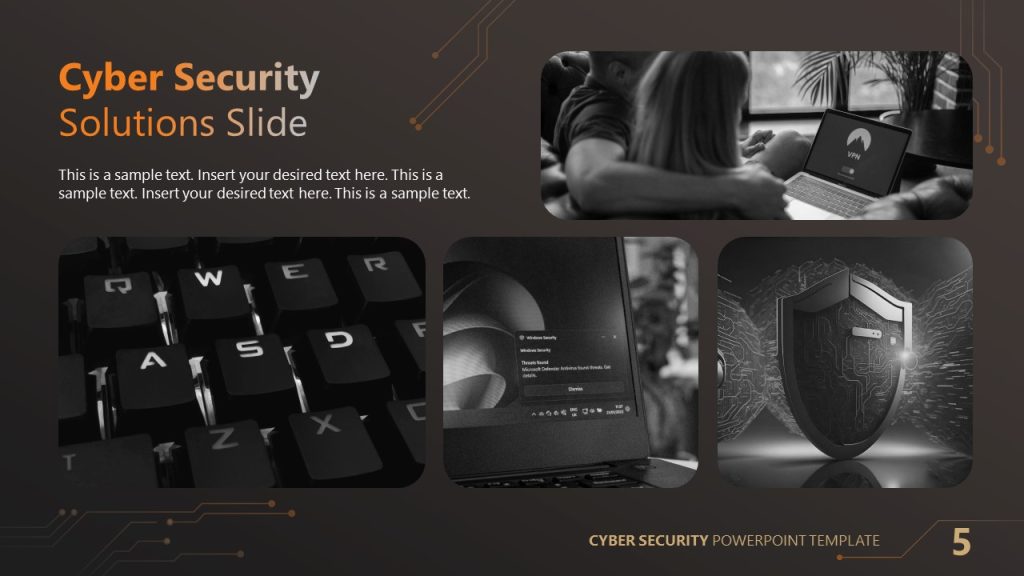 Cyber Solutions - Cyber Security PPT Template - SlideModel