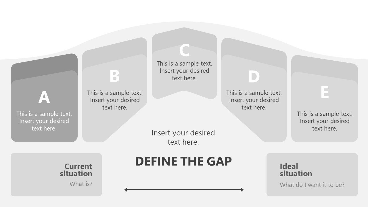 5-Item Bridge Concept Diagram PowerPoint Template