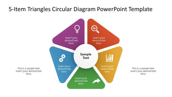 5-Item Triangles Diagram PowerPoint Template - SlideModel