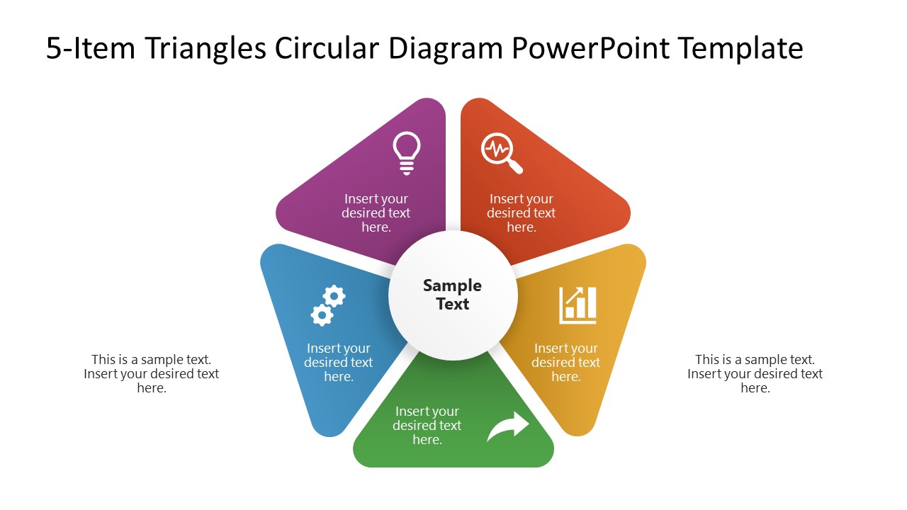 5-Item Triangles PowerPoint Template