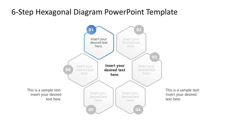 Stage One Slide - 6-Step Hexagonal Diagram PPT Template - SlideModel