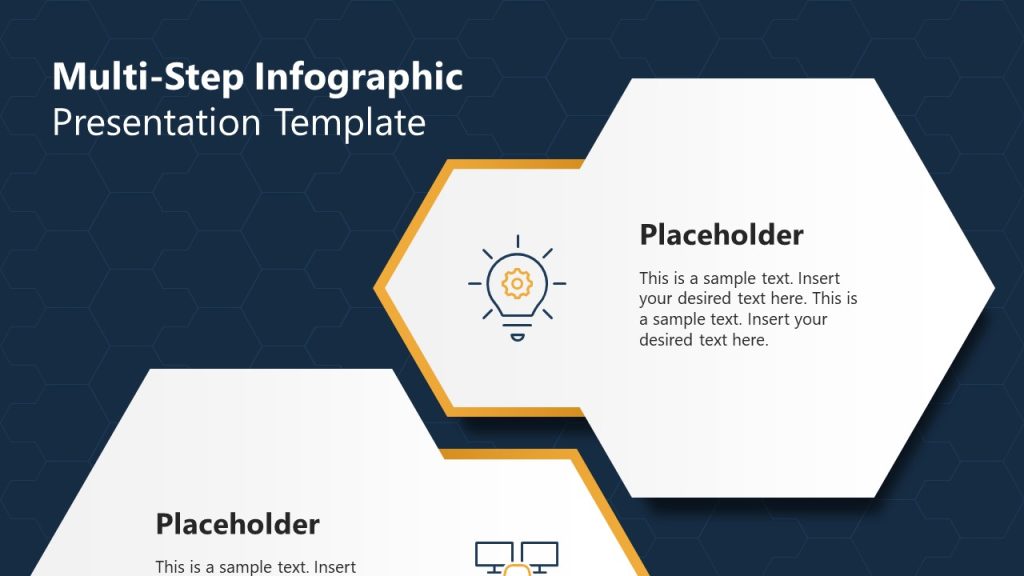 Multi-step Vertical Infographic PowerPoint Slide with Hexagon Shape ...