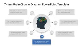 Step 4 Slide for Business Presentation - 7-Item Brain Circular Diagram - SlideModel