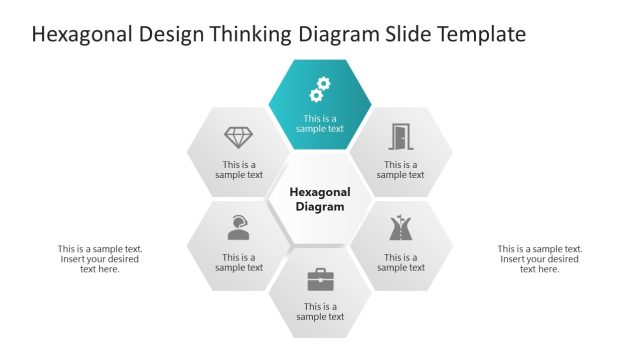 Point 1 Presentation Slide - 6-Item Hexagonal Thinking Diagram - SlideModel