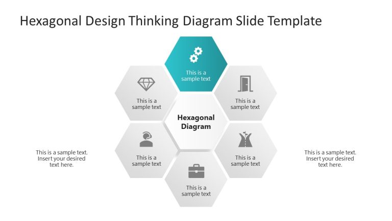 Point 1 Presentation Slide - 6-Item Hexagonal Thinking Diagram - SlideModel