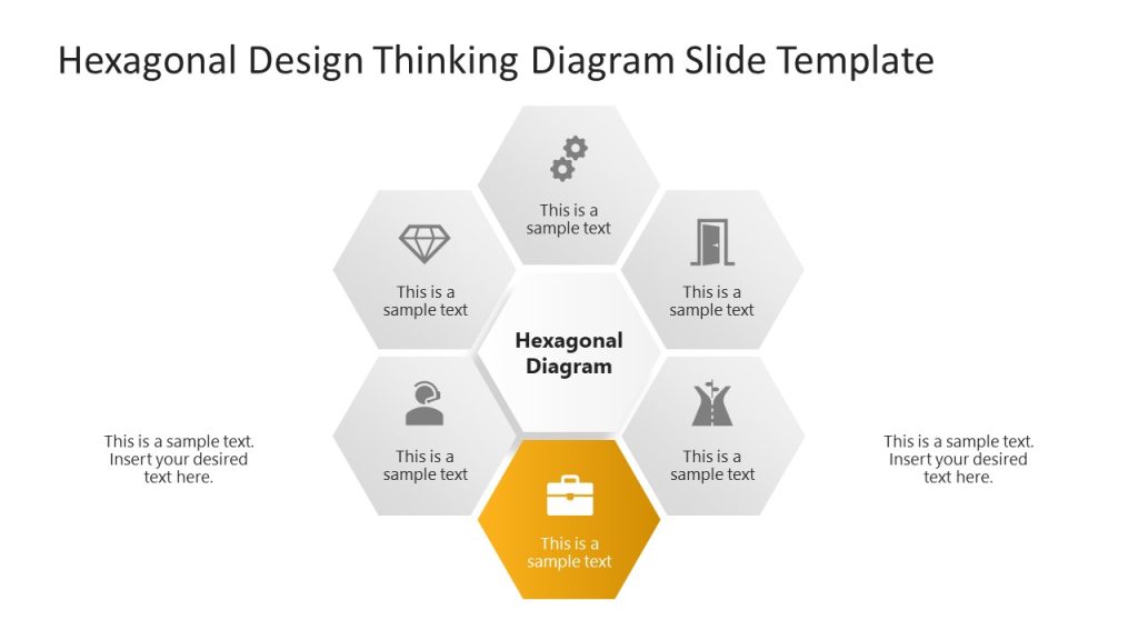 6-Item Hexagonal Thinking Diagram Template for Presentation - SlideModel