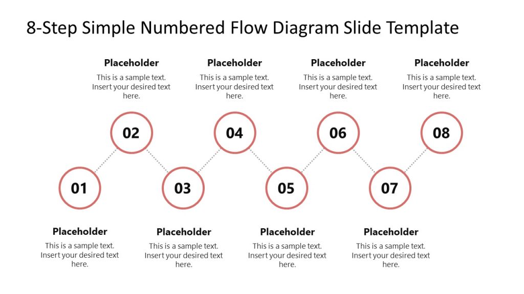 8-Step Simple Numbered Flow Presentation Template - SlideModel