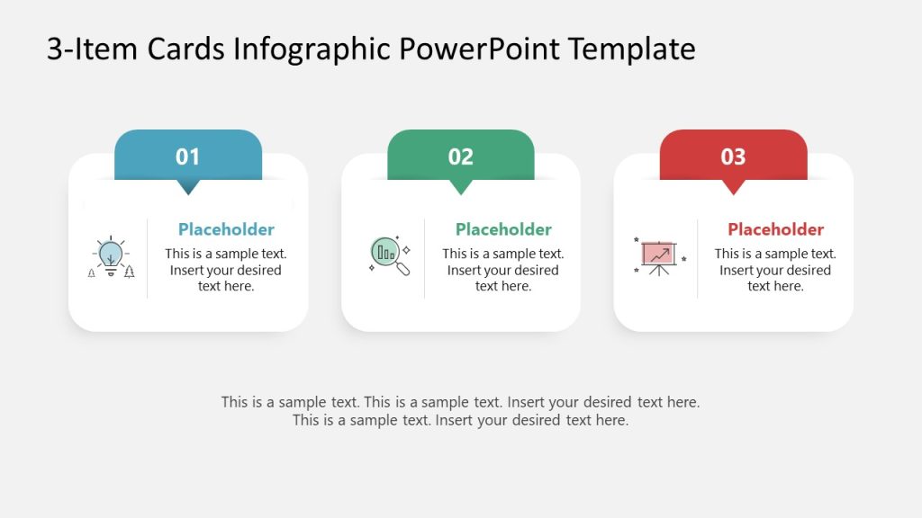 3-Item Cards Infographic Presentation Template - SlideModel