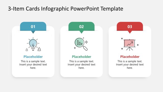3-Item Cards Infographic Slide Template - SlideModel