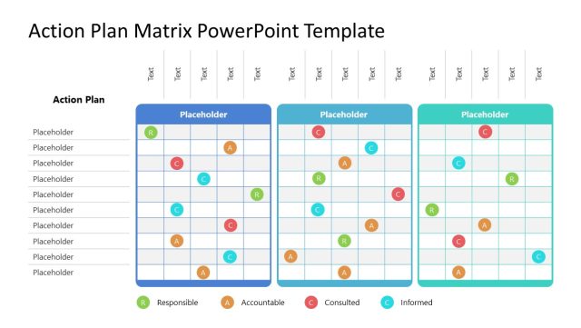 Editable Action Plan Matrix Template Slide - SlideModel