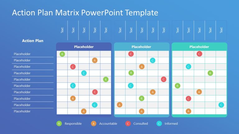 Bright Background Slide for Action Plan Matrix - SlideModel