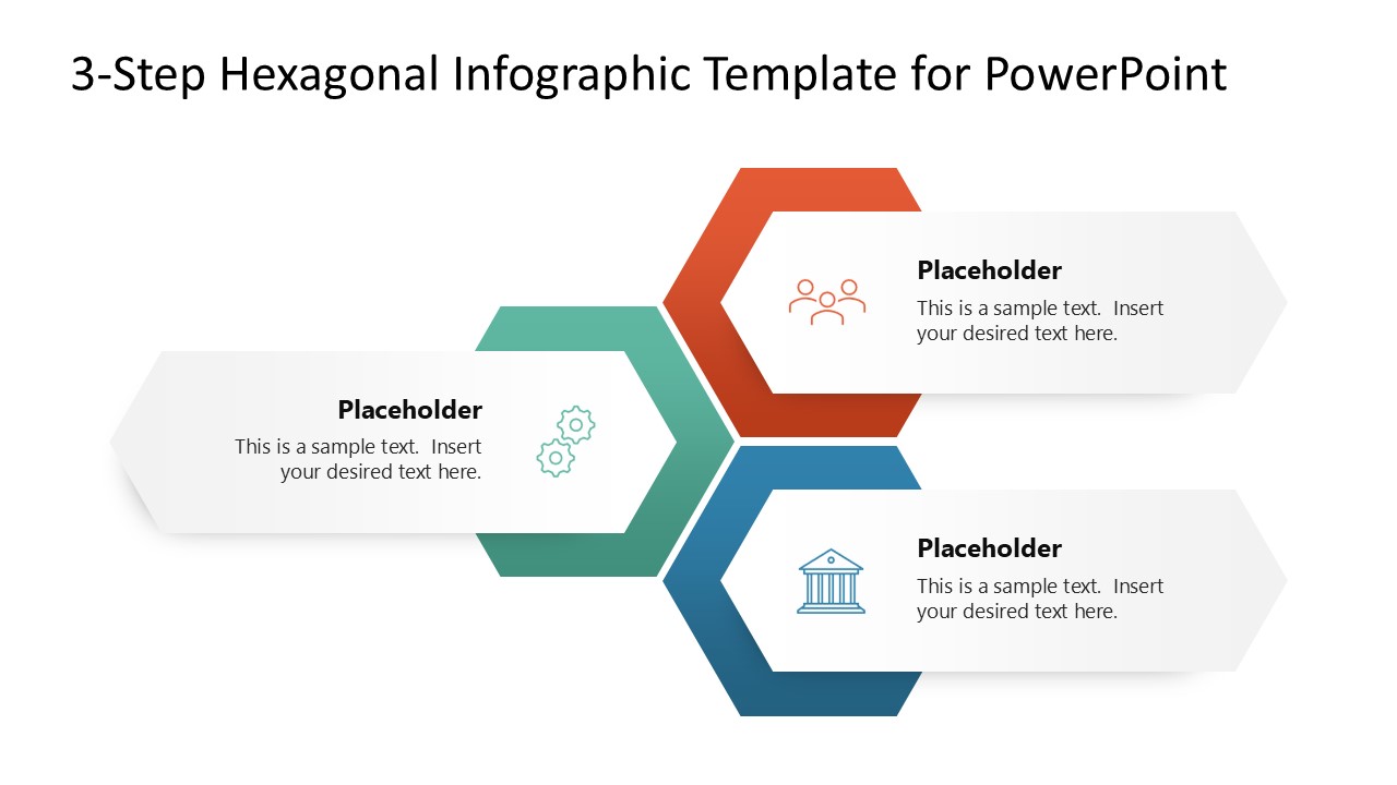 3-Step Hexagonal Infographic PowerPoint Template