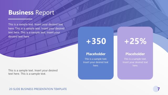 Business Report Slide with Two Blocks - SlideModel