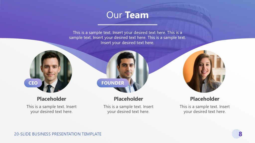 Our Team Slide with Persons Images - SlideModel