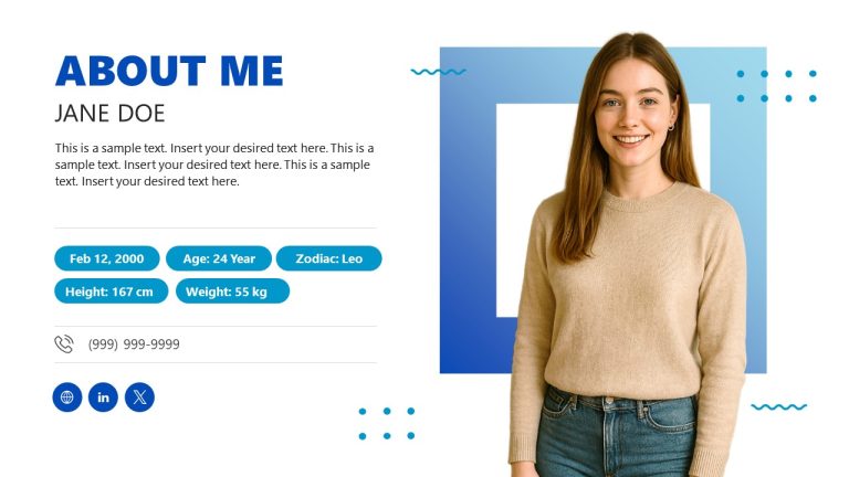 Simple About Me Slide Template - SlideModel