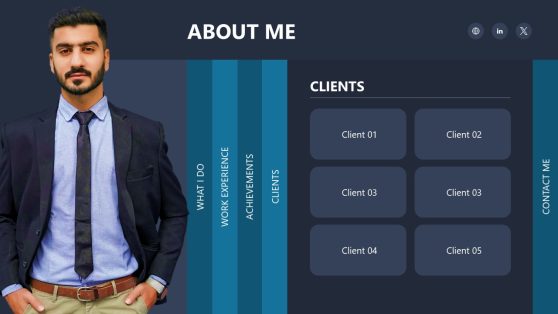 Accordion About Me Slide PPT Template - SlideModel