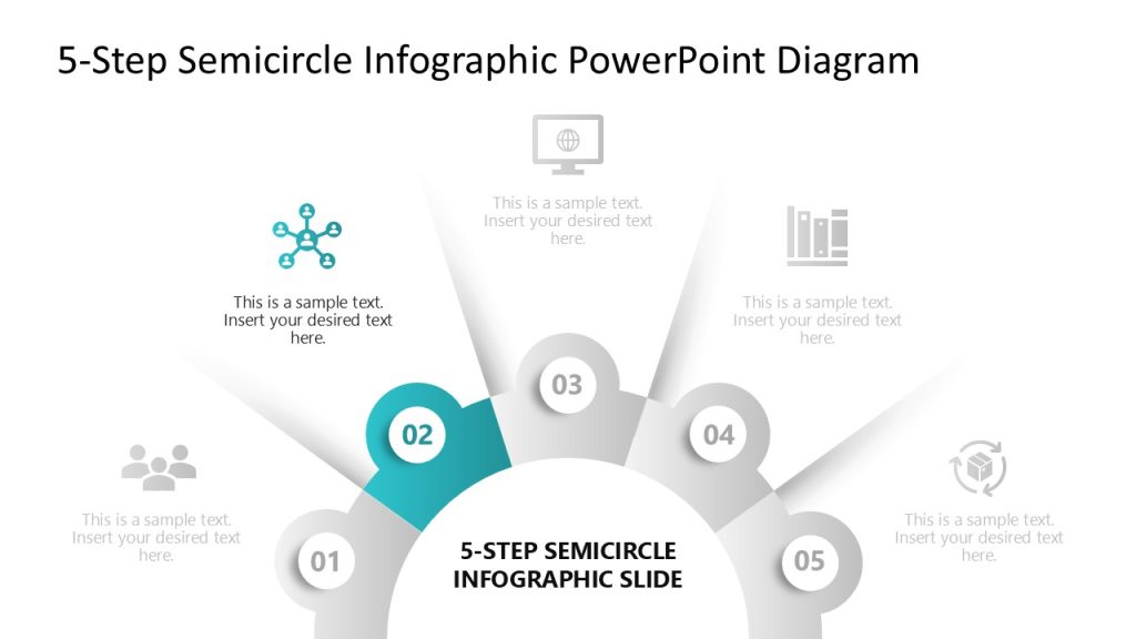 Stage 2 Infographic Slide - 5-Step Semicircle PPT Diagram - SlideModel