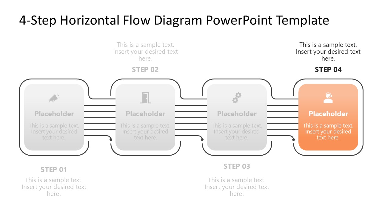 Stage 5 Slide - Horizontal Flow Diagram PPT Template - SlideModel