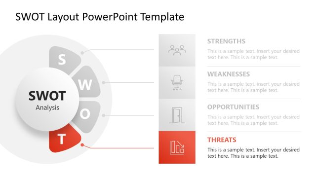Threats Diagram Slide - SWOT Layout Presentation Template - SlideModel