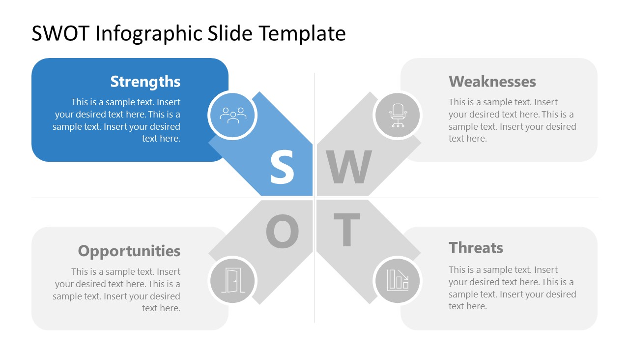 SWOT Infographic Slide Template for PowerPoint