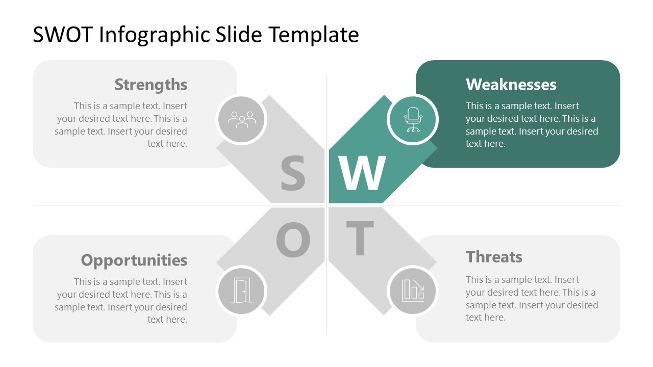 SWOT Infographic Slide Template for PowerPoint