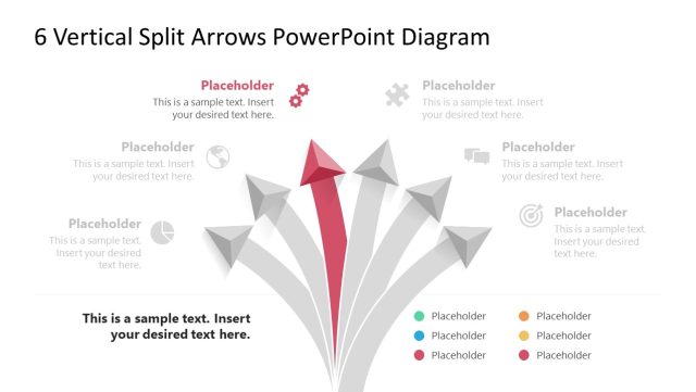 6-Vertical Split Arrows Template for PowerPoint - SlideModel