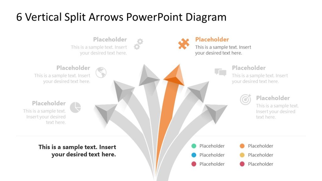 6-Vertical Split Arrows Template for Presentation - SlideModel