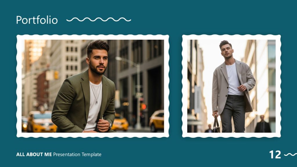 Portfolio Slide Template - All About Me