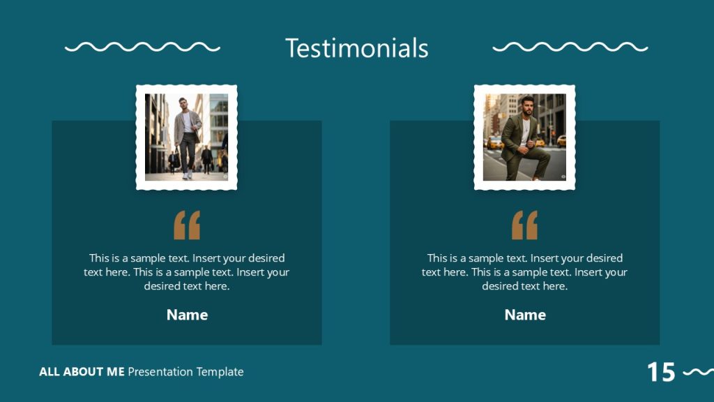 Creative Testimonials Slide Template