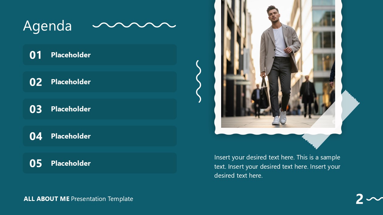 Agenda Slide - All About Me Presentation Template - SlideModel