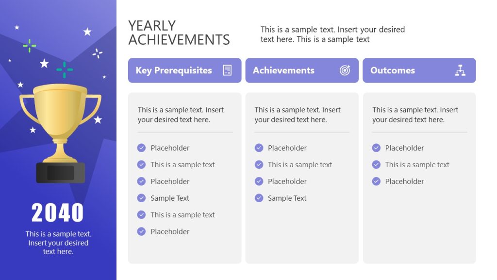 Yearly Achievements PPT Slide Template - SlideModel