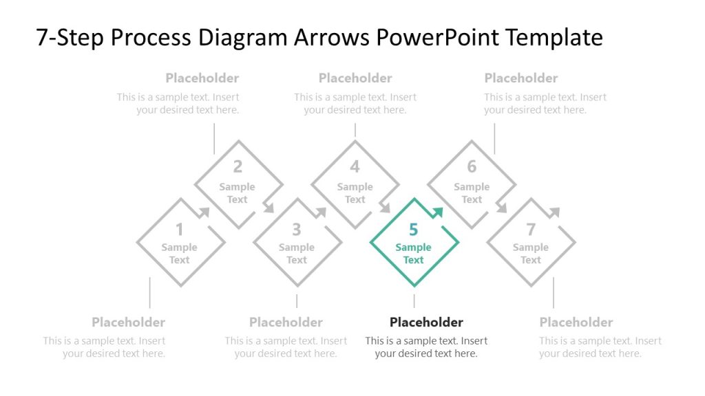 Step 5 Focus Slide - 7-Step Process Diagram PPT Template - SlideModel