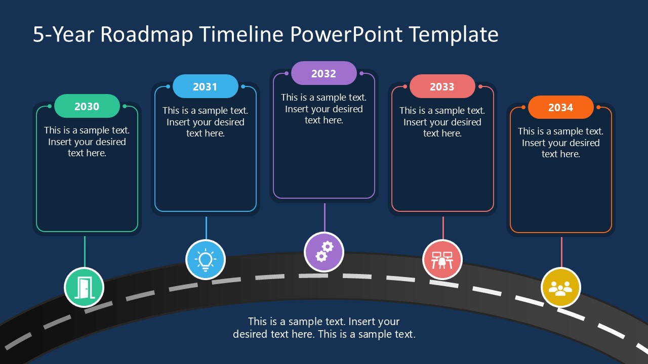 5-Year Roadmap Timeline PowerPoint Template