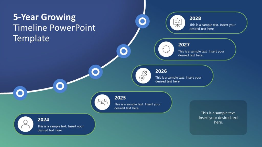 5-Year Growing Timeline Slide Template