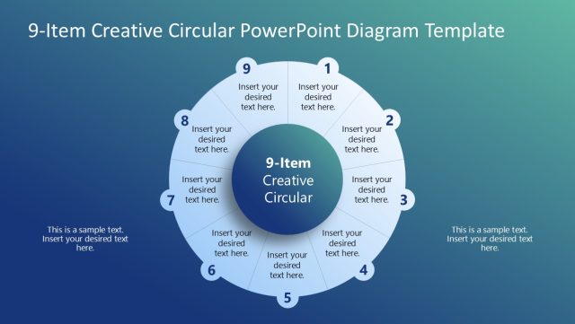 9-Item Creative Circular Slide Template - SlideModel