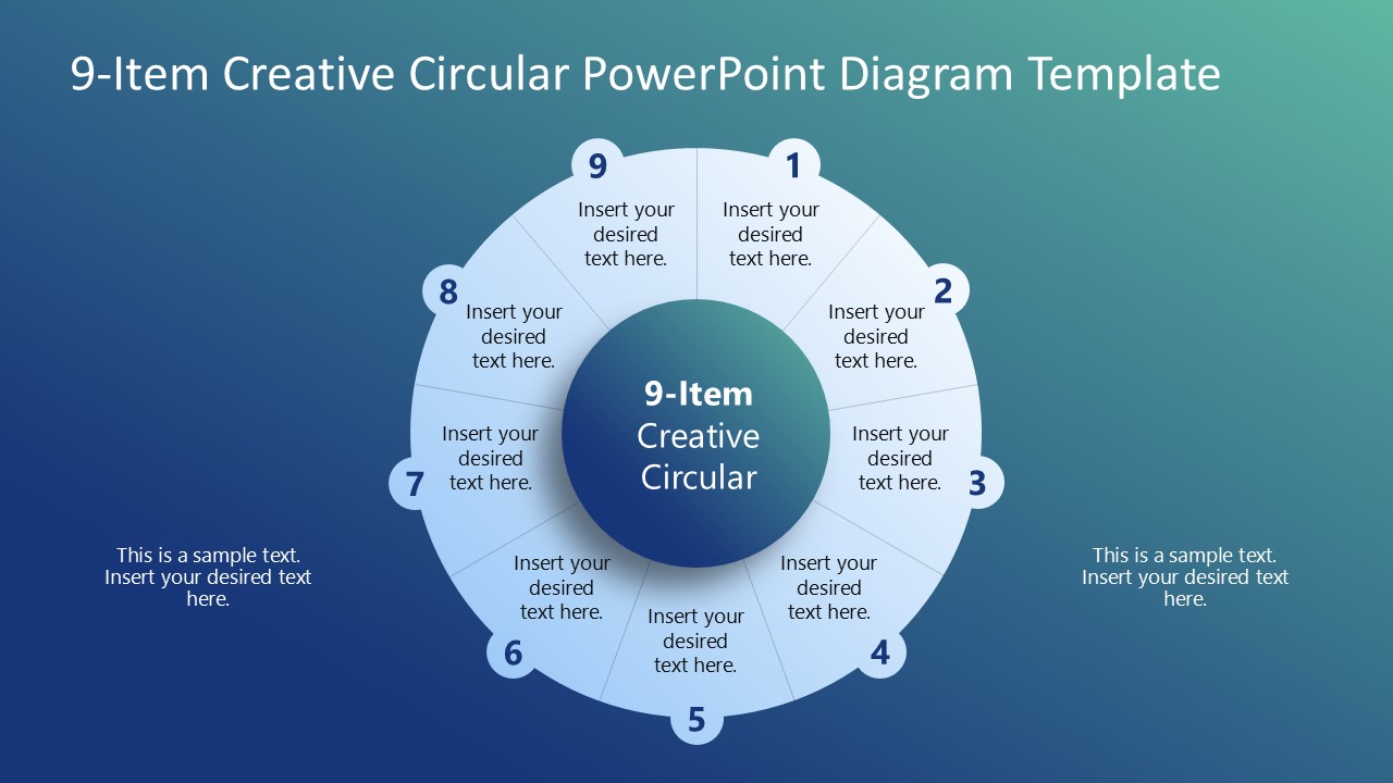 9-Item Creative Circular PowerPoint Template