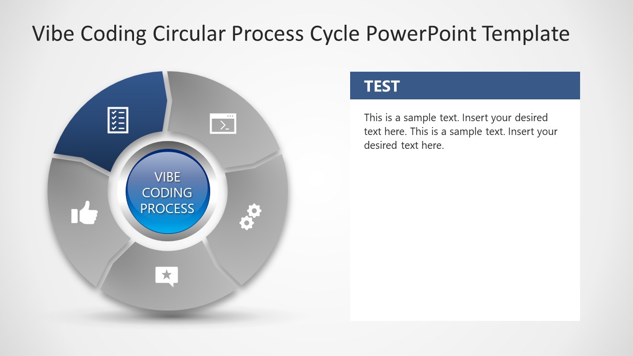 Vibe Coding Circular Process Diagram PowerPoint Template