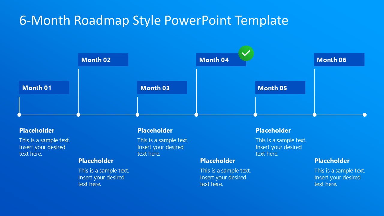 6-Month Roadmap Style PowerPoint Template
