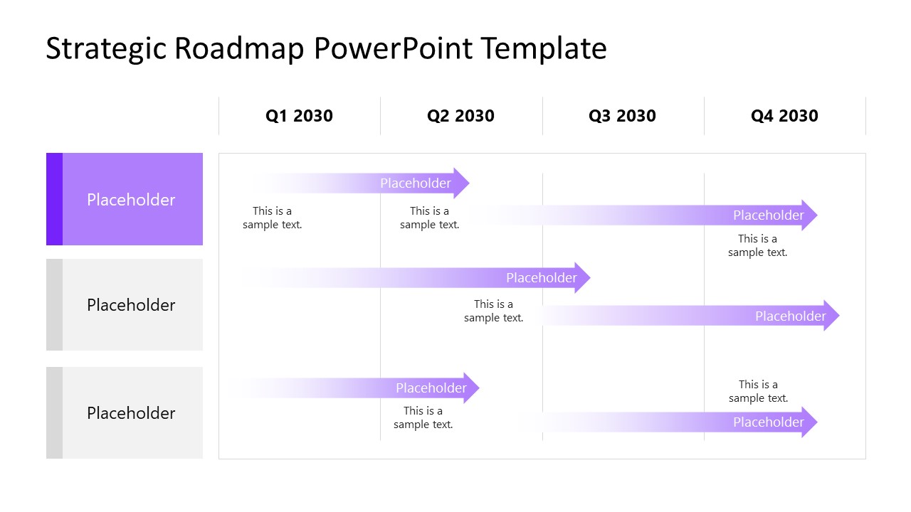 Editable Strategic Roadmap Template - SlideModel