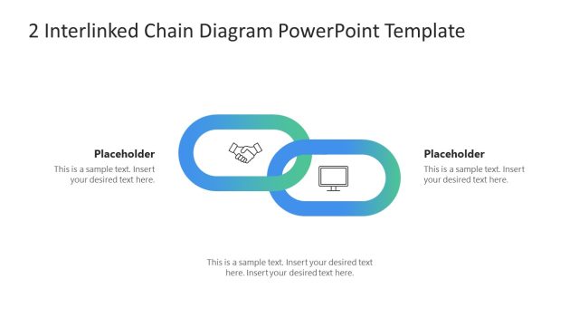 Editable 2 Interlinked Chain Diagram Presentation Template - SlideModel