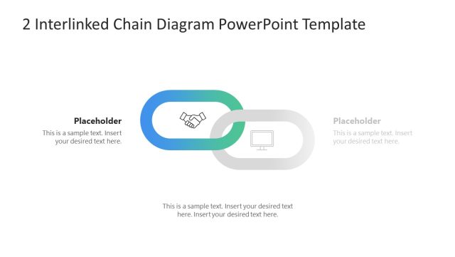 Point 1 Focus Slide - 2 Interlinked Chain Diagram - SlideModel
