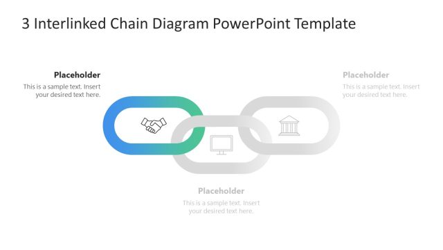 Editable 3 Interlinked Chain Diagram Template - SlideModel