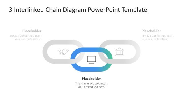 Customizable 3 Interlinked Chain PPT Template - SlideModel