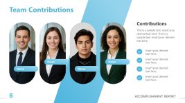 Team Contributions Slide Template