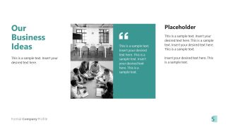 Our Business Ideas Slide - Formal Company Profile Presentation Template ...